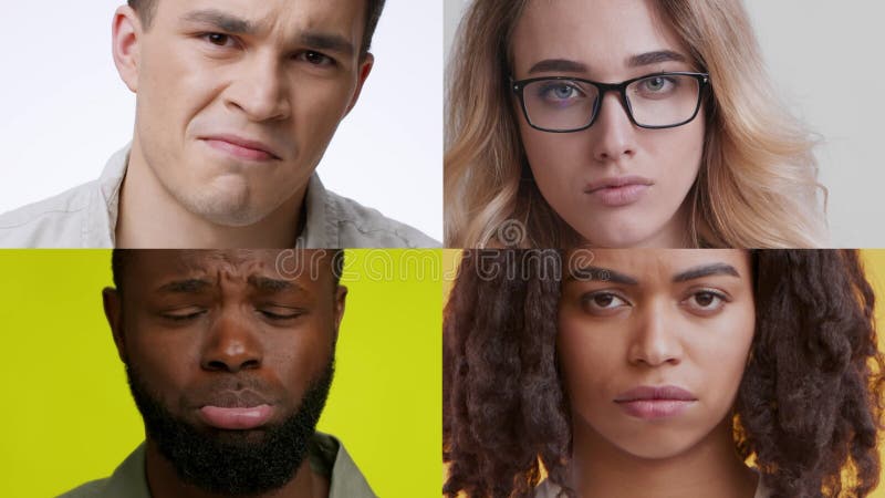 Diverse Group of People Expressing Different Emotions in a Creative ...
