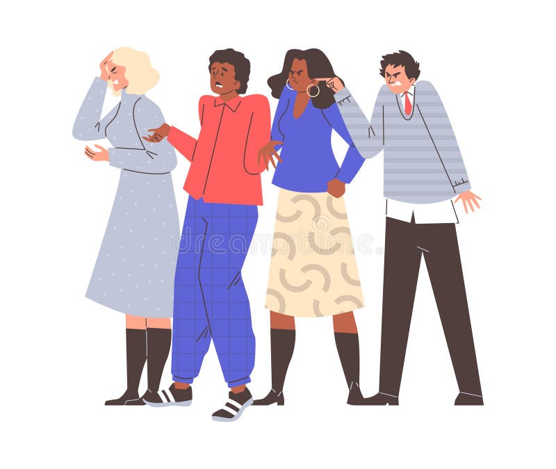 Complex Group Interaction Vector Illustration Stock Vector ...