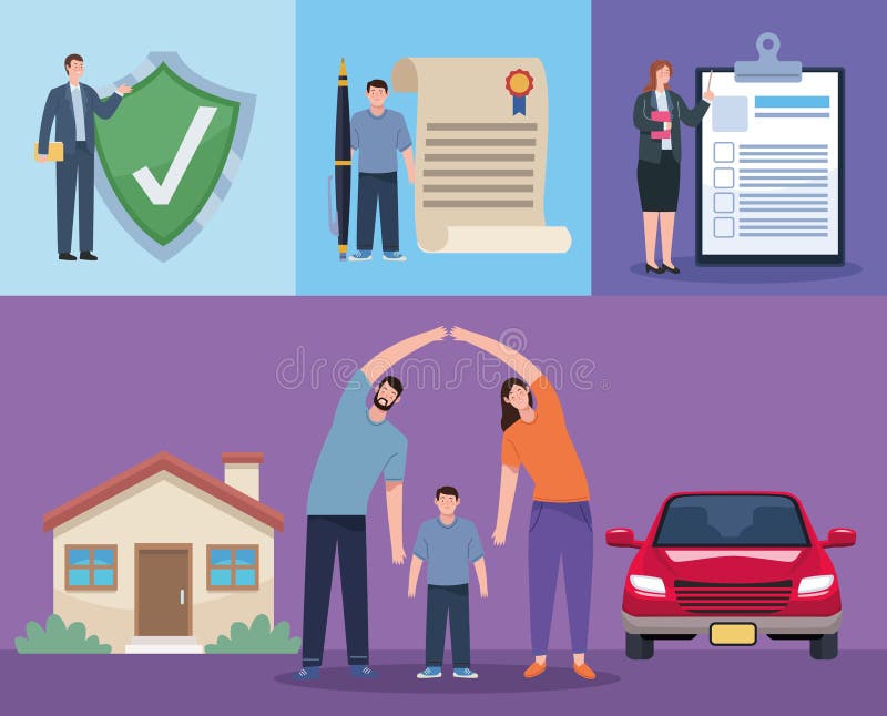 Four Insurance Principles stock illustration. Illustration of faith ...