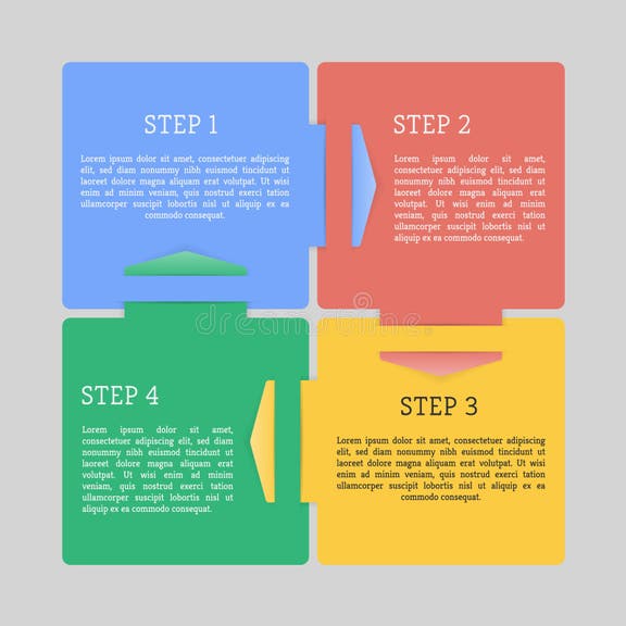 Multiple Step Recursive Process Design Concept Stock Vector ...
