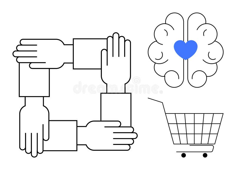 Interlocking Hands Stock Illustrations – 126 Interlocking Hands Stock ...