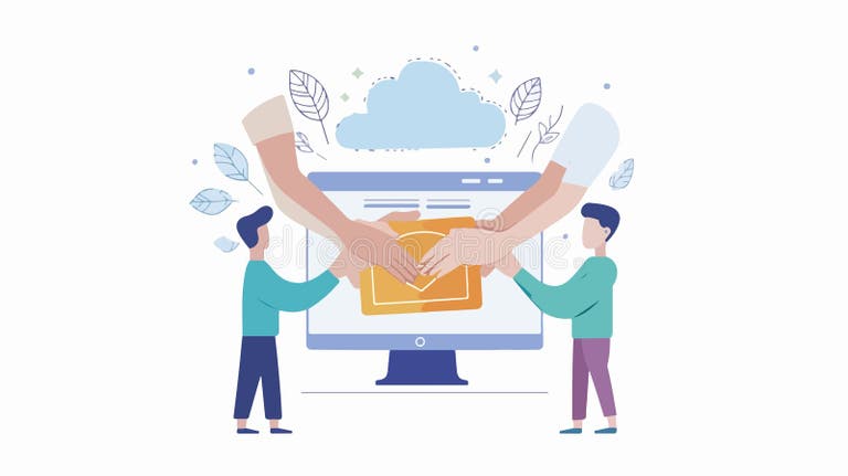 Four Interlocking Hands Symbolizing Teamwork Unity Collaboration ...