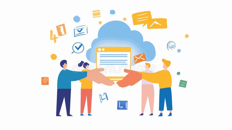 Four Interlocking Hands Symbolizing Teamwork Unity Collaboration ...