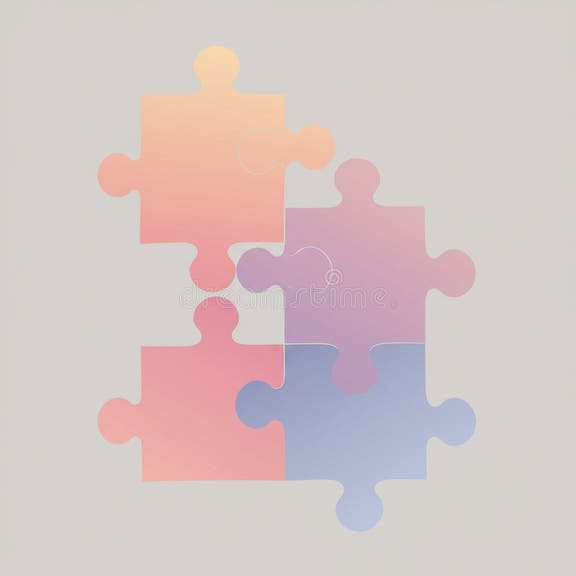 Four Interlocking Puzzle Pieces Arranged in an Asymmetrical Pattern ...