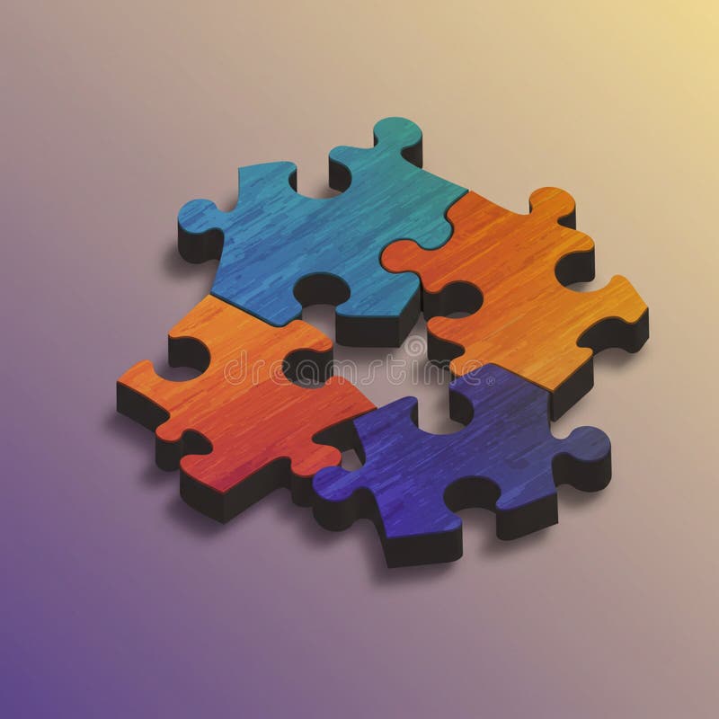 Four Puzzle Pieces Circle Stock Illustrations – 286 Four Puzzle Pieces Circle Stock ...