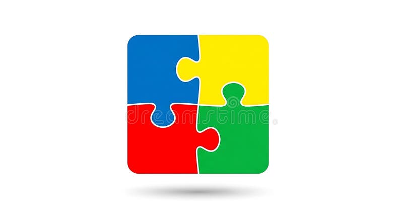 Four Puzzle Pieces Color Stock Illustrations – 1,186 Four Puzzle Pieces ...