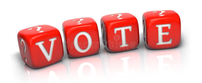 Red Cubes with Word `VOTE` and White Background Stock Illustration ...
