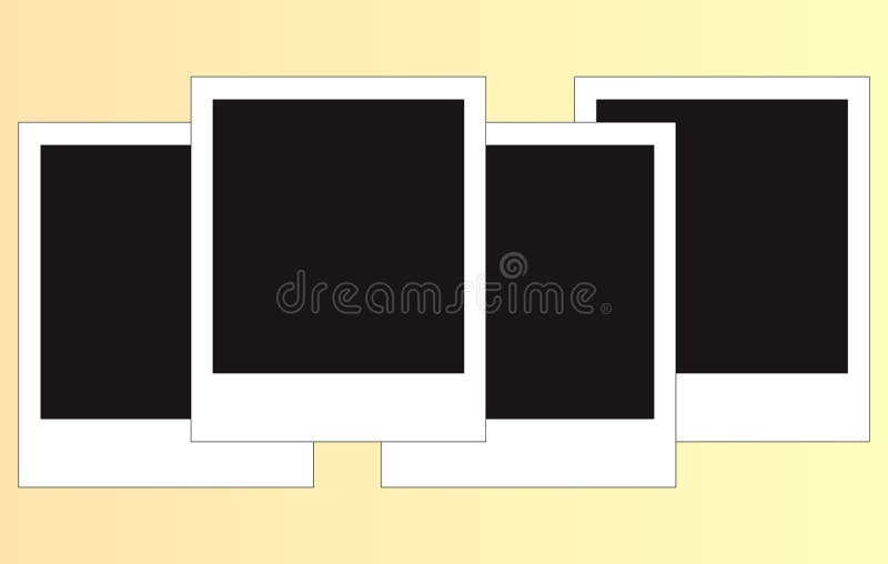 Four Items Blank Photo Frames Stock Illustration - Illustration of ...