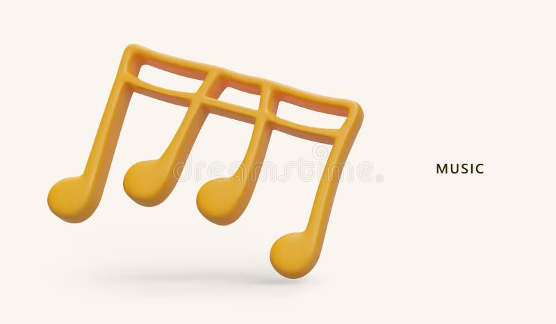 Four Joined Sixteenth Notes. Subdivision Stock Vector - Illustration of ...