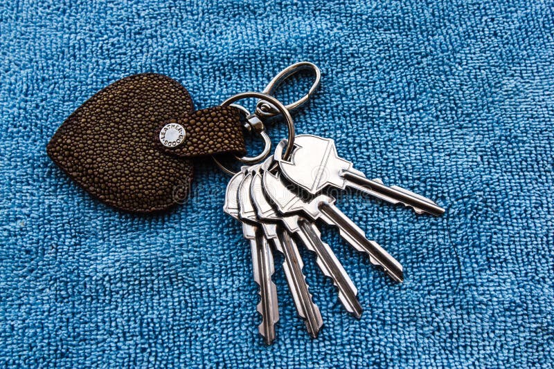 Four keys on ring 2 stock photo. Image of keyring, rust - 4056898