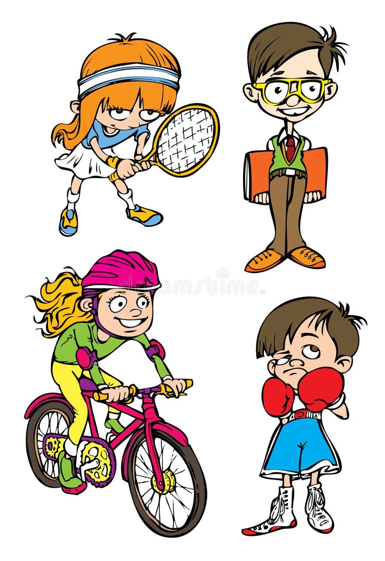 Four Kids Character Stock Illustrations – 4,960 Four Kids Character ...