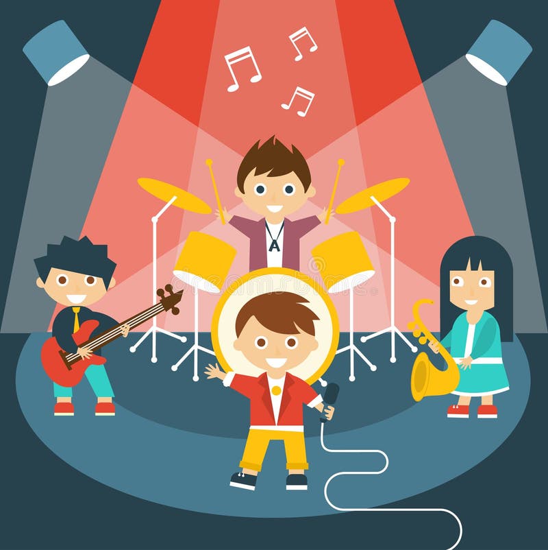 Kids Rock Band Stock Illustrations – 1,877 Kids Rock Band Stock ...