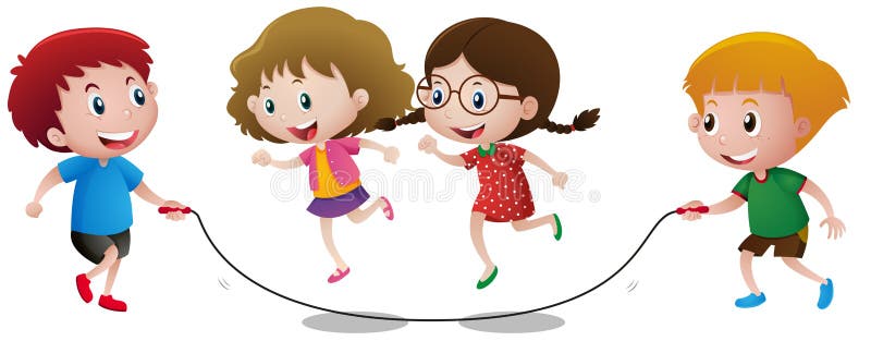 Rope Vector Clipart Of Kids