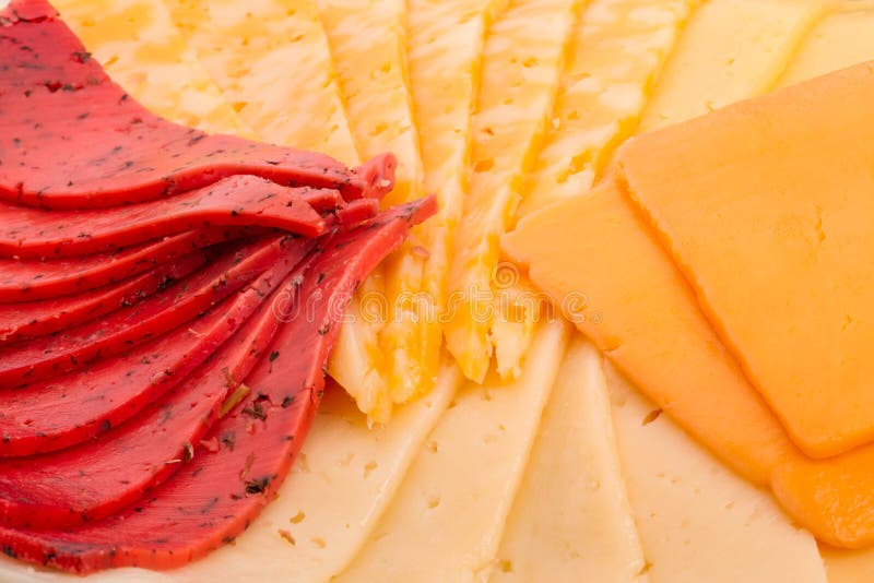 Four kinds of cheese stock photo. Image of slice, snack - 46427518