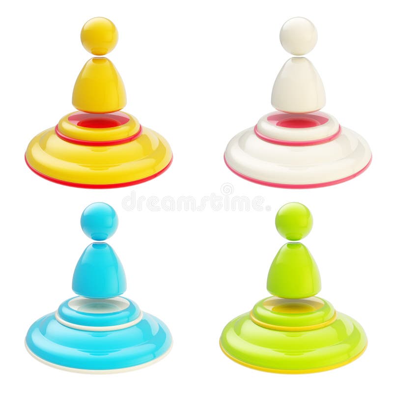 Four Kinds of User Icons Isolated Stock Illustration - Illustration of ...