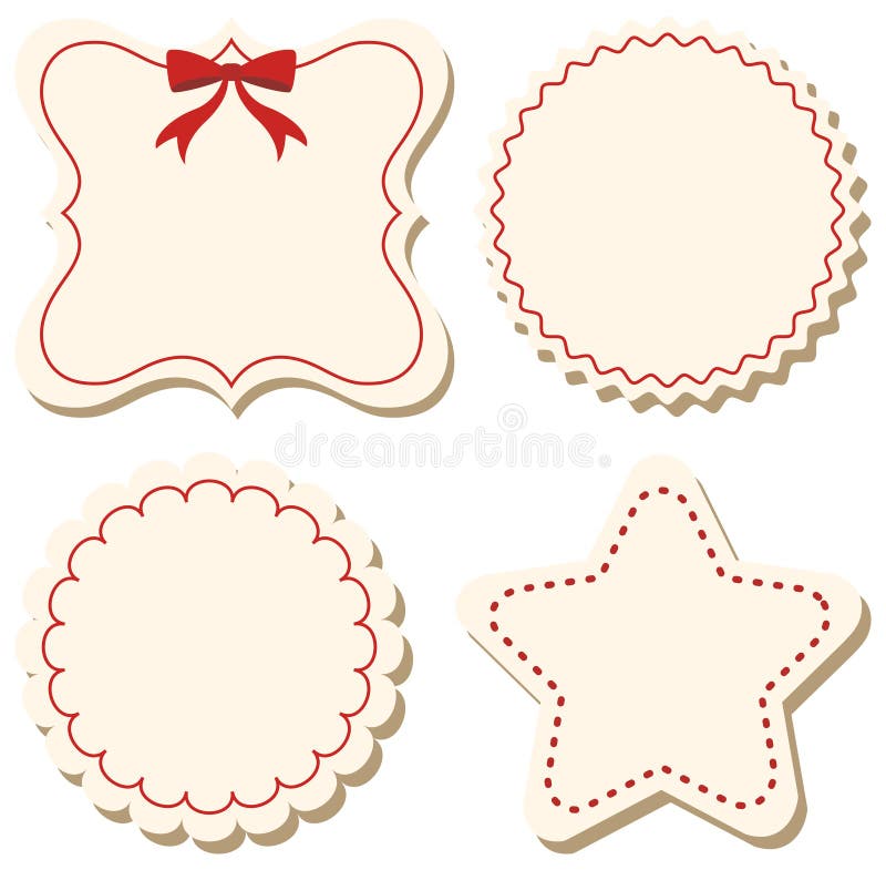 Four Border Templates with Sea Animals in Ocean Stock Vector ...