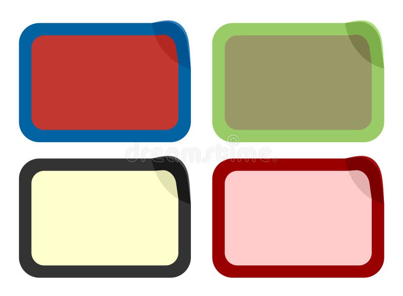 Four labels stock vector. Illustration of sticker, band - 19246417