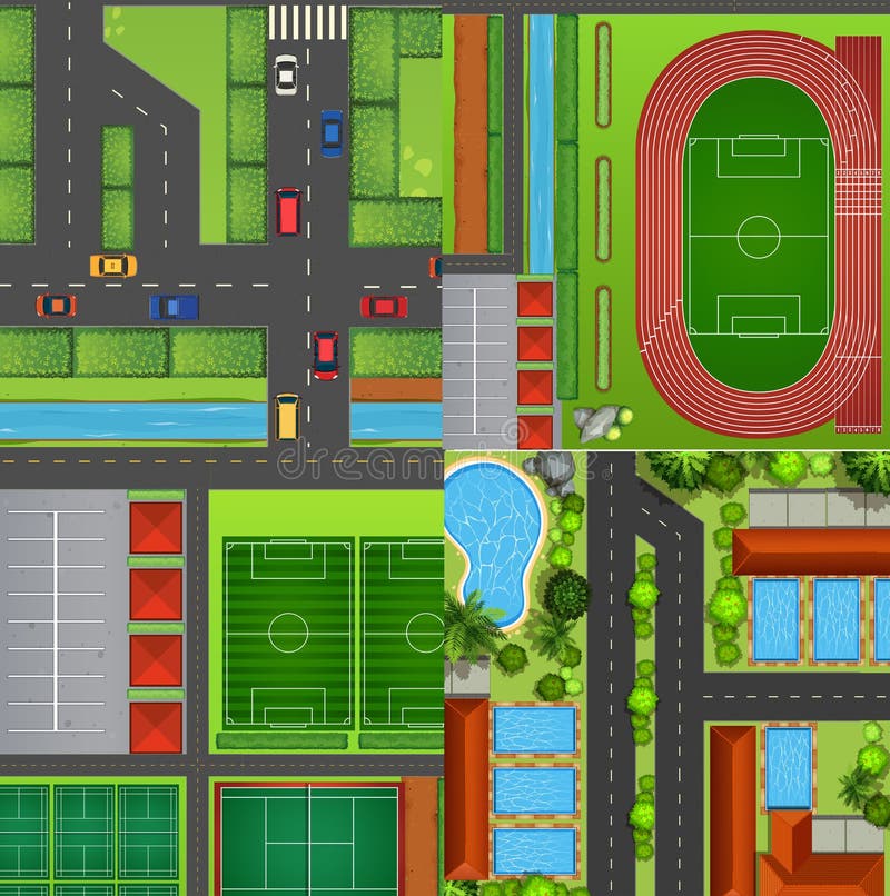 Football Field Top View Stock Illustrations – 3,698 Football Field Top ...
