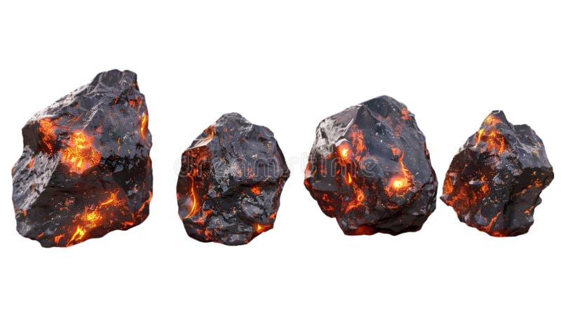 Four Large Rocks with a Fire Burning in the Middle Generated by AI ...