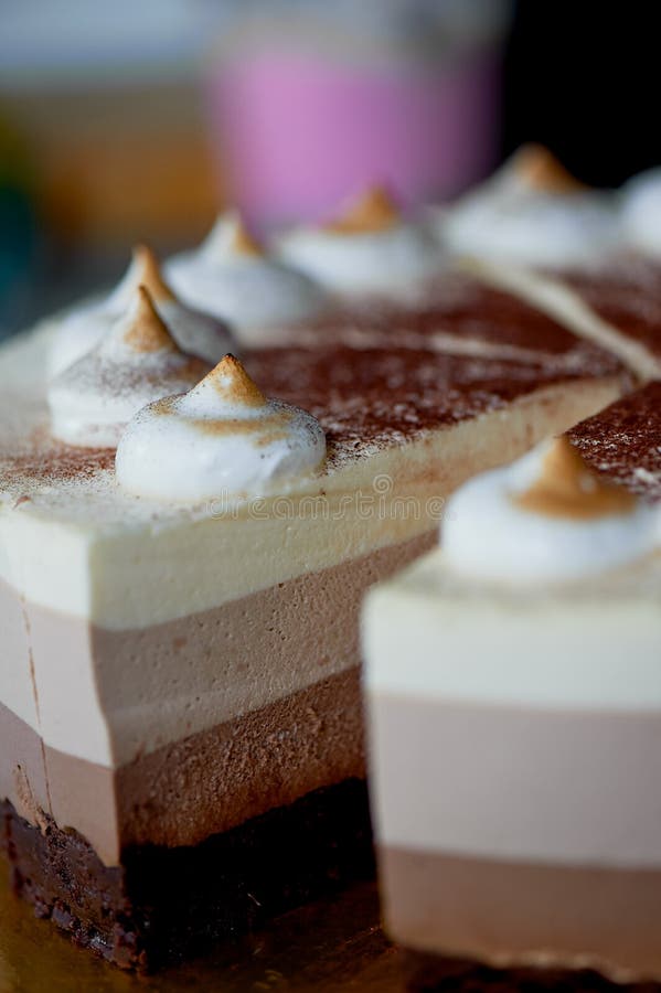 Four-layer White Wedding Cake with Red Roses and Strawberries Stock ...