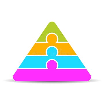 Four Layer Pyramid Diagram Template Stock Vector - Illustration of data ...