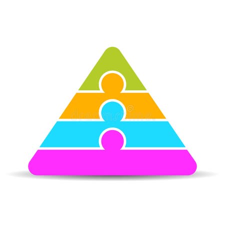 Four Layer Pyramid Diagram Template Stock Vector - Illustration of data ...