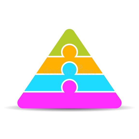 Four Layer Pyramid Diagram Template Stock Vector - Illustration of data ...