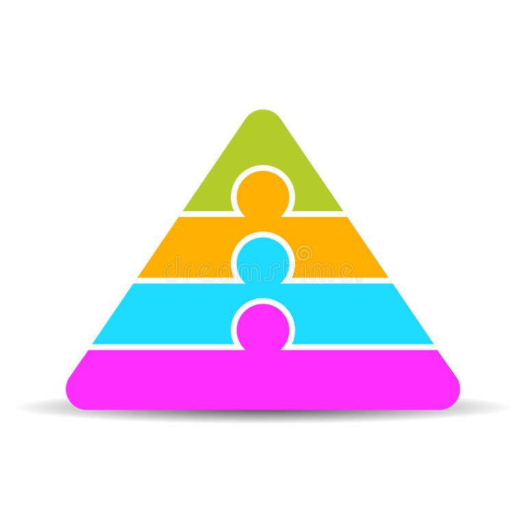 Four Layer Pyramid Diagram Template Stock Vector - Illustration of data ...