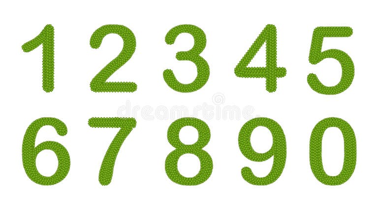 Four Leaf Clover of Alphabet Numbers 0-9 Stock Illustration ...