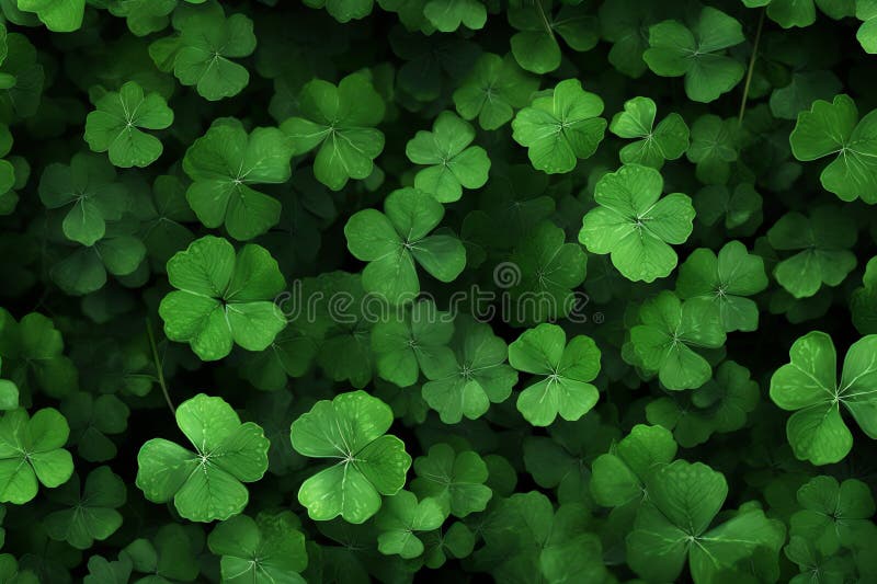 A Four Leaf Clover Background Digital Paper Stock Illustration ...