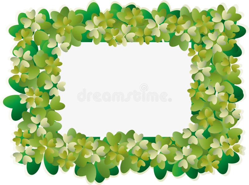 Four Leaf Clover for Frame or Border Stock Vector - Illustration of ...