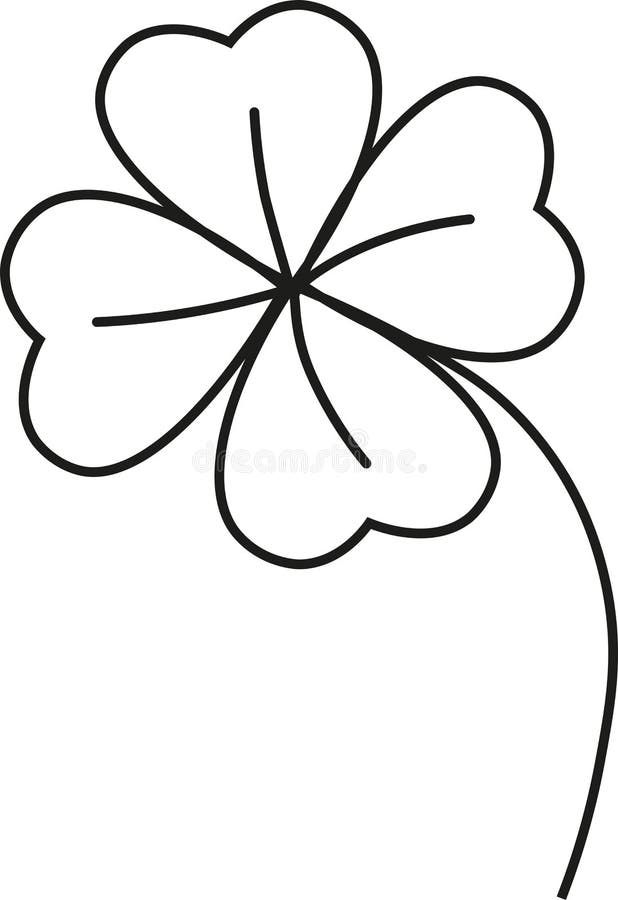 Clover Isolated on White Background. Vector Illustration Stock Vector ...