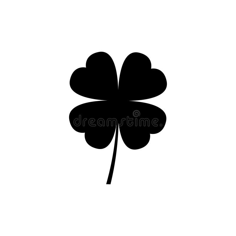 Black White Four Leaf Clover Stock Illustrations – 2,773 Black White ...