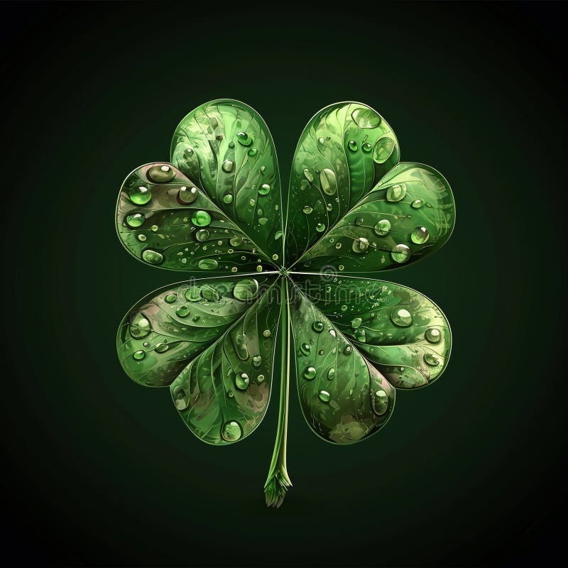 Four Leaf Clover. Irish. St Patricks Day Stock Illustration ...