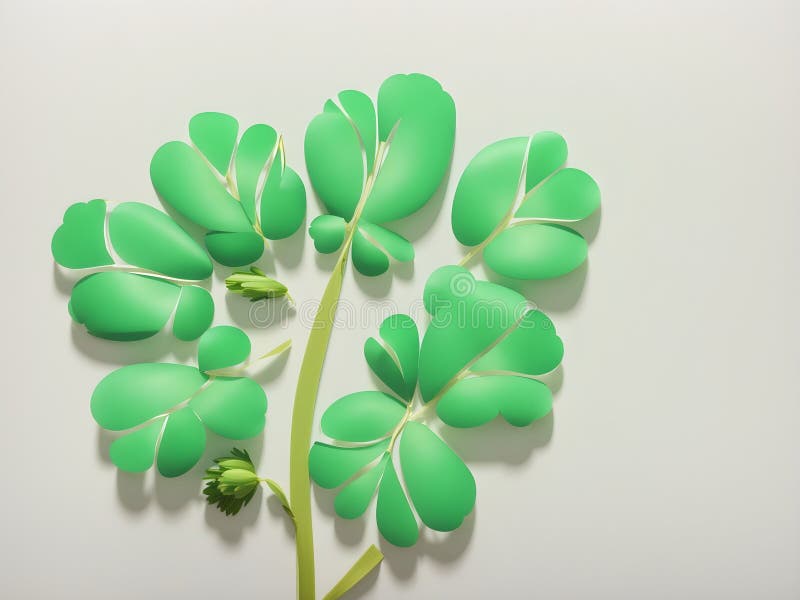 Four Leaf Clover (Isolated on Gray Background) Illustration 2 Stock ...