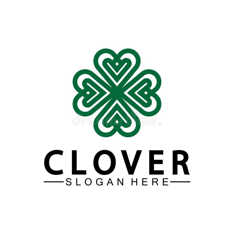 Four Leaf Clover Ornamental Logo Template Illustration Design Stock ...