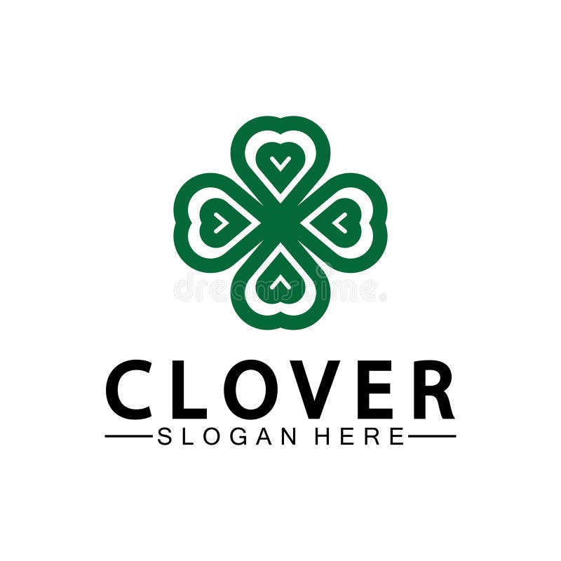 Four Leaf Clover Ornamental Logo Template Illustration Design Stock ...