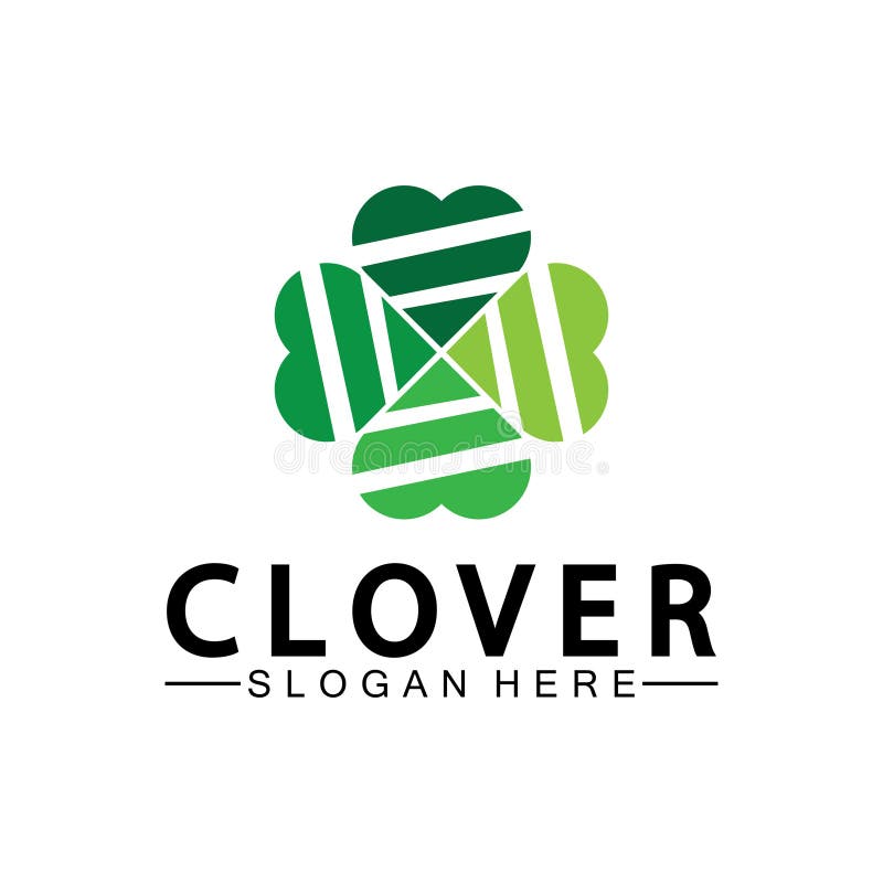 Four Leaf Clover Ornamental Logo Template Illustration Design Stock ...