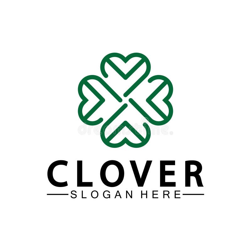 Four Leaf Clover Ornamental Logo Template Illustration Design Stock ...