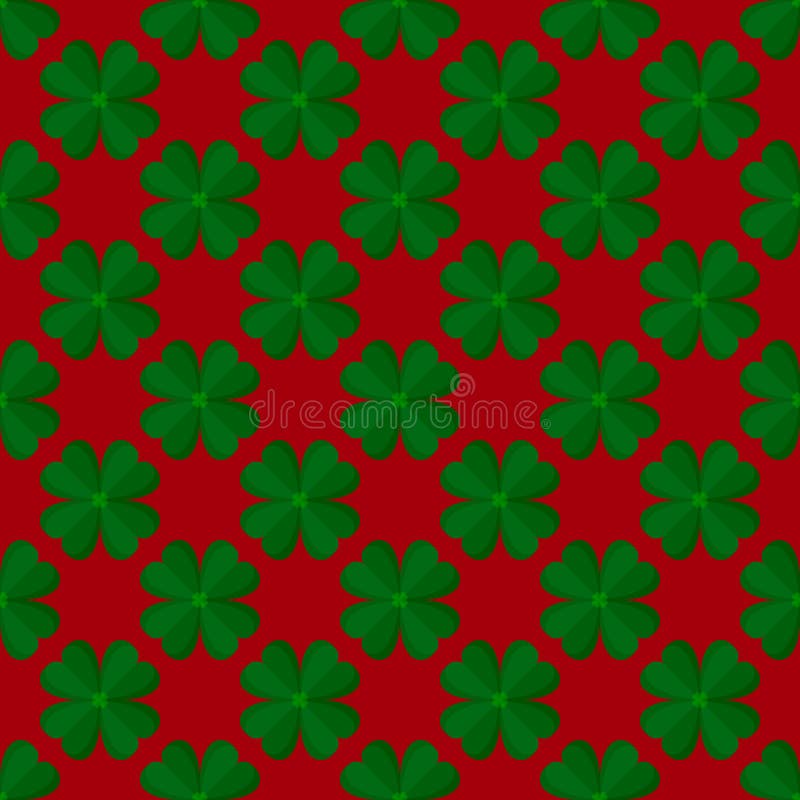 Four-leaf Clover Seamless Pattern. Vector Stock Illustration Eps10 ...