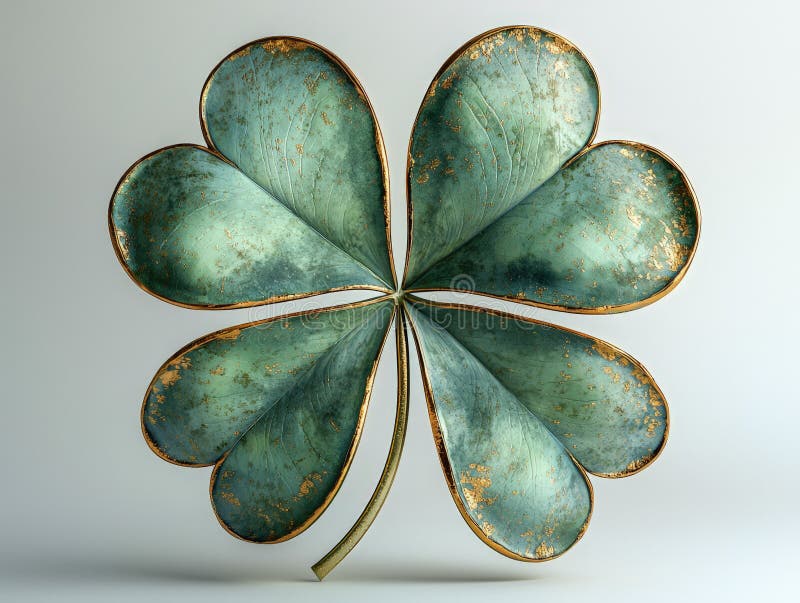 Four Leaf Clover Shaped Dish in Green Ceramic with Decorative Design ...