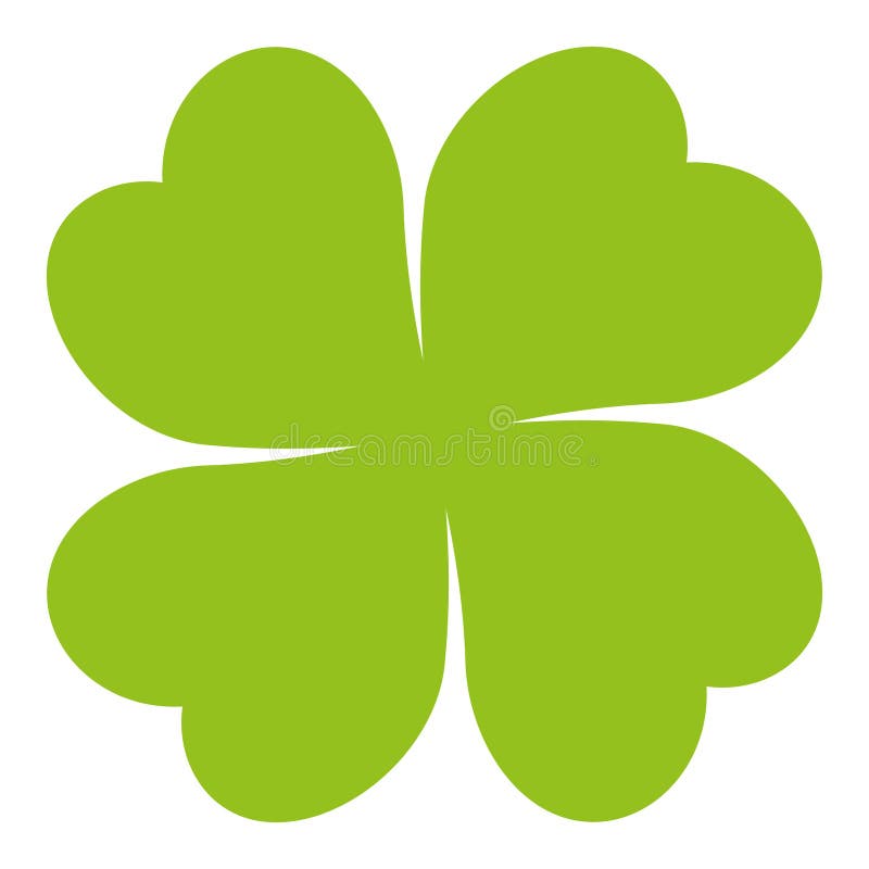 Four-leaf Clover Silhouette Symbol Icon Shape, Vector Illustration of ...
