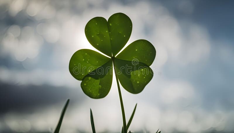 Four Leaf Clover in the Sunshine Stock Photo - Image of bright, four ...