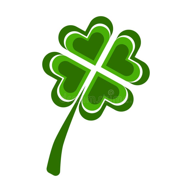 Four-leaf Clover Symbol of Good Luck Stock Vector - Illustration of ...