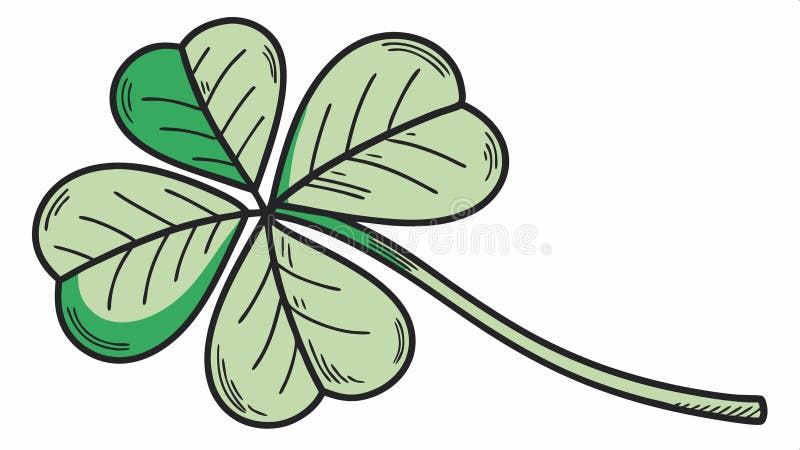 Four Leaf Clover, Symbol of Luck and Good Fortune Vector Design ...