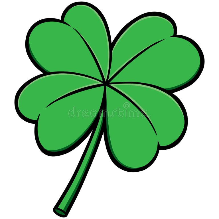 Four Leaf Clover Cartoon Stock Illustrations – 3,703 Four Leaf Clover ...