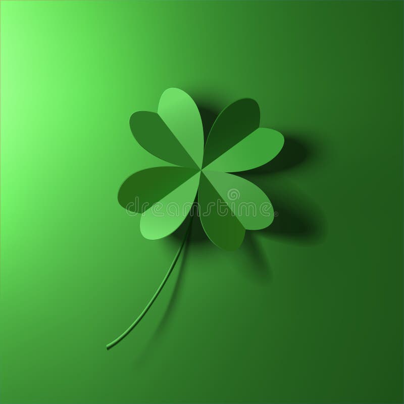 Four-leaf Lucky Clover Leaf Vector Illustration Stock Vector ...