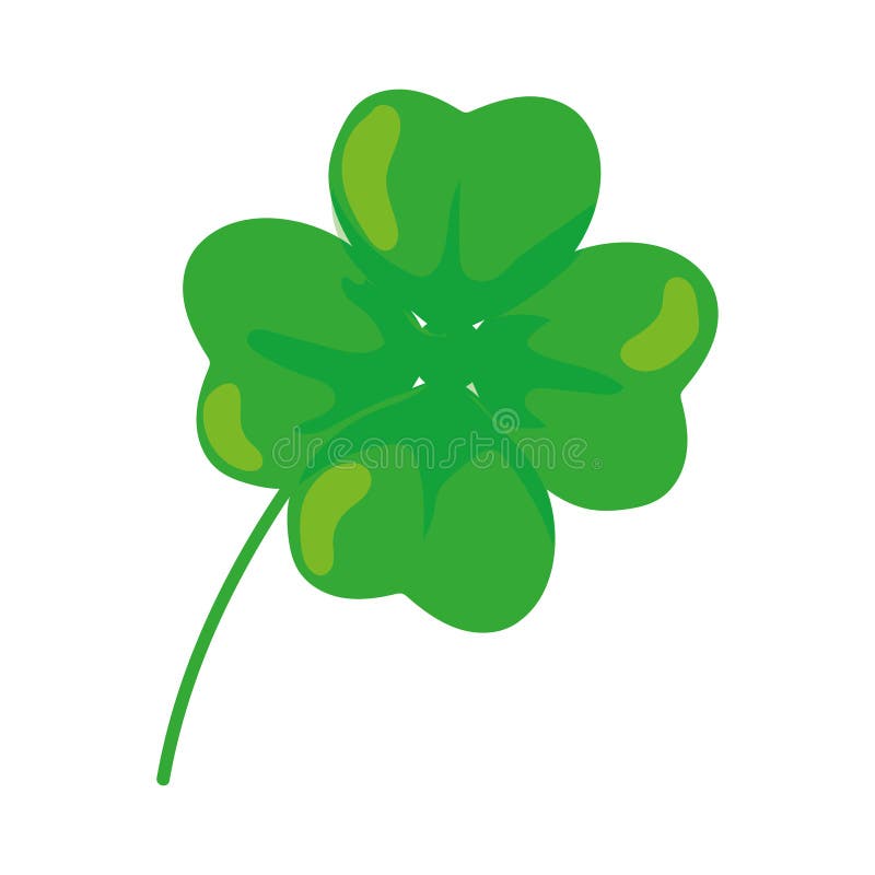 Four Leaf Lucky Green Clover. Vector Stock Vector - Illustration of ...