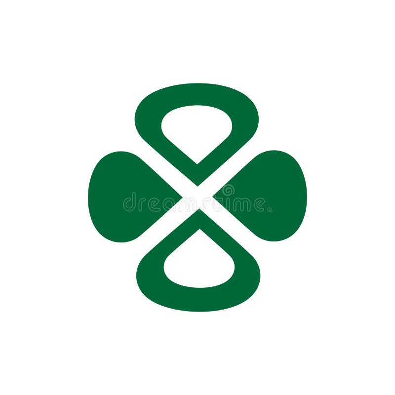 Four Leaf Lucky Shamrock Clover Logo Design Graphic Vector ...