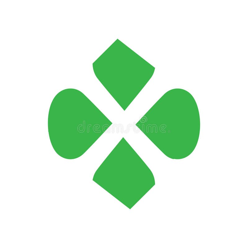 Four Leaf Lucky Shamrock Clover Logo Design Graphic Vector ...